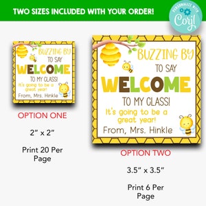 EDITABLE Buzzing by to Say Welcome to My Class Back to School Kid's ...
