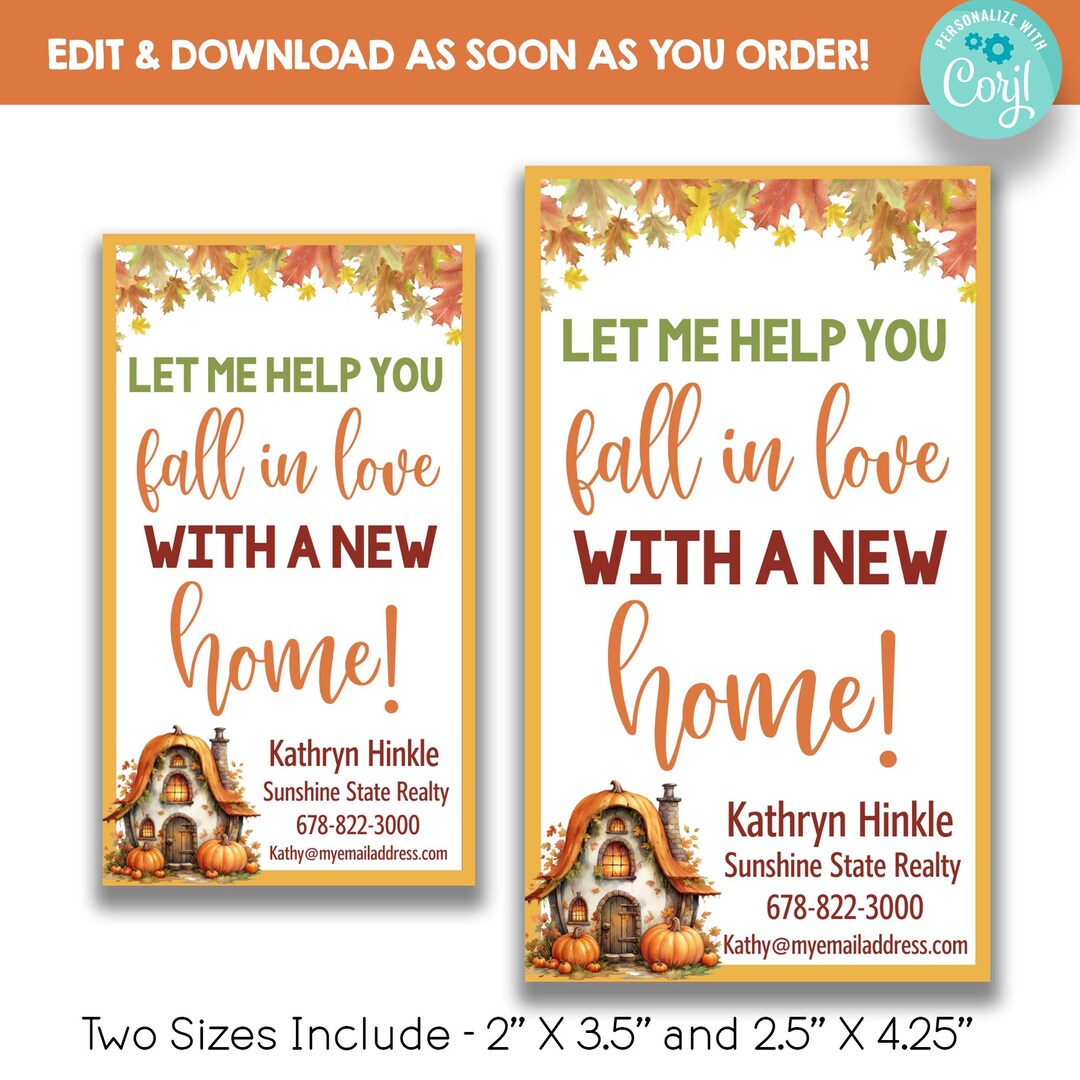 EDITABLE Let Me Help You Fall in Love With A New Home Fall Real Estate ...