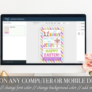 EDITABLE No Bunny Loves You Like Jesus Easter Gift Tags | Christian ...