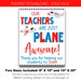 INSTANT DOWNLOAD Plane Awesome Teacher Appreciation Week Signs First ...