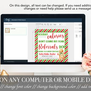 EDITABLE Holiday Calories Don't Count but Your Referrals Do Marketing ...