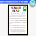 EDITABLE Senior Year Survival Kit Gift Tags Back (Instant Download) - Etsy