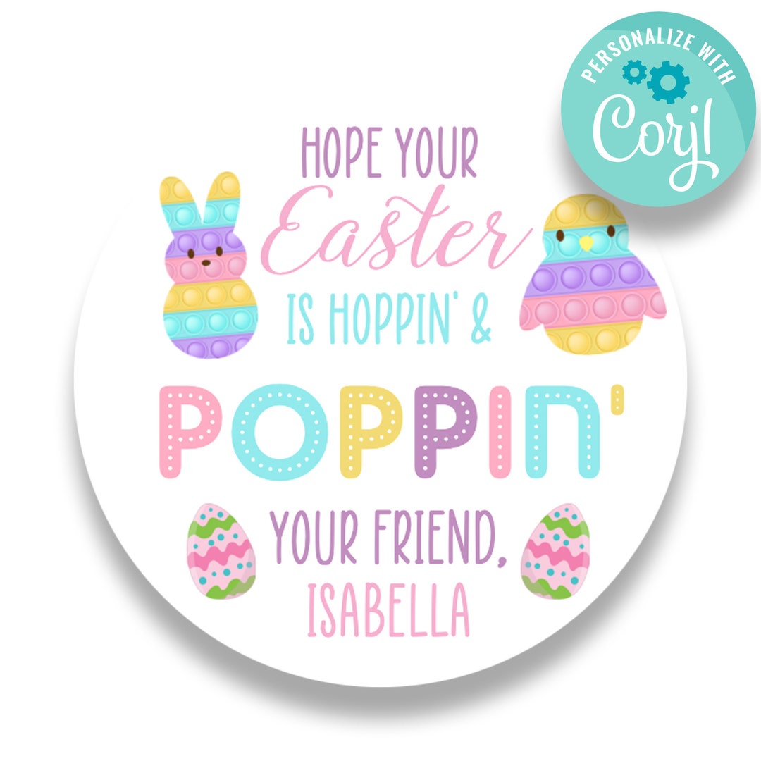INSTANT DOWNLOAD - Editable/printable Hoppin and Poppin Easter Kid's ...