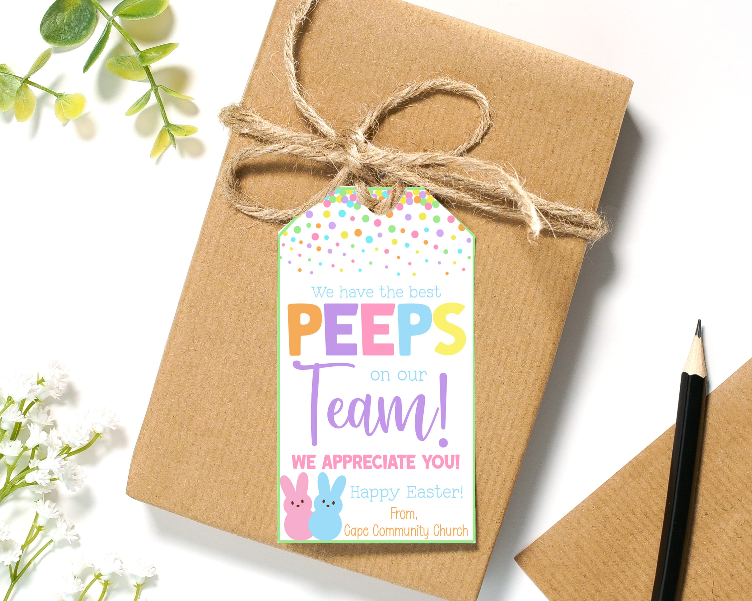EDITABLE We Have the Best Peeps on Our Team Easter Appreciation Gift ...