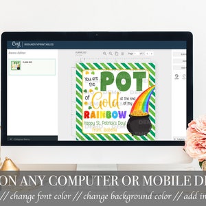 EDITABLE You Are the Pot of Gold at the End of My Rainbow St Patrick's ...