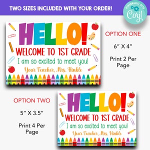 EDITABLE Hello! Welcome Back to School Postcard for ANY Grade | Meet ...
