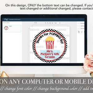 EDITABLE Thanks for Popping by Treat Tags | Back to School Open House ...