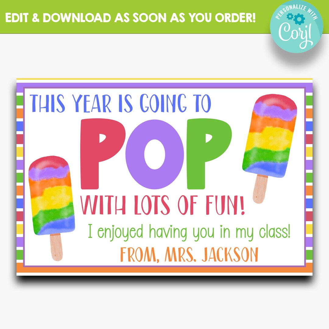 EDITABLE This Year is Going to Pop With Fun Back to School Postcard ...