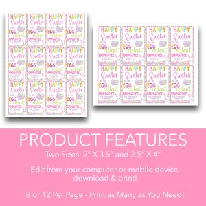 EDITABLE Happy Easter to an Egg-cellent Employee Treat Bag Tags ...