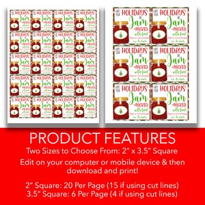 EDITABLE Christmas Jam Gift Tag | I Hope Your Holidays Are Jam-packed ...