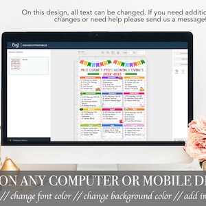 EDITABLE PTO Yearly Calendar of Events | PTO Calendar of School Events ...