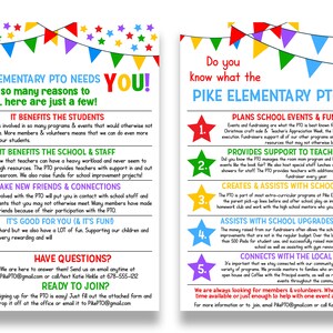 Editable PTO Flyer Bundle | PTO Membership Bundle | Printable School ...