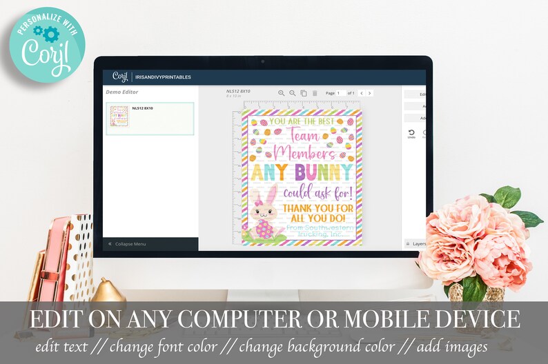 EDITABLE You Are the Best Team Members Any Bunny Could Ask for ...