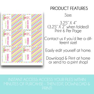 EDITABLE Easter Food Tents | Easter Bunny Place Cards | Easter Party ...