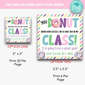 EDITABLE You Donut Know How Excited I Am to Have You in My Class Back ...