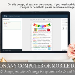 EDITABLE Principal's Survival Kit Tag | Back to School Principal Gift ...