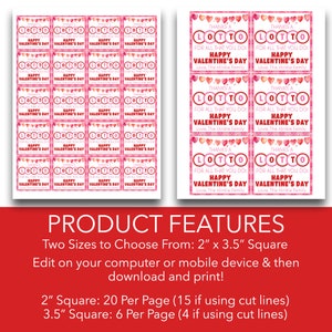 EDITABLE Thanks a Lotto for All You Do Valentine's Day Gift Tags ...