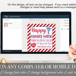 EDITABLE Happy Nurses Week Gift Tags | Nurse Appreciation Treat Tags ...