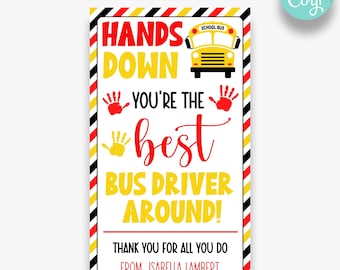 Bus Driver Appreciation Sign and Tag Bundle Bus Driver - Etsy