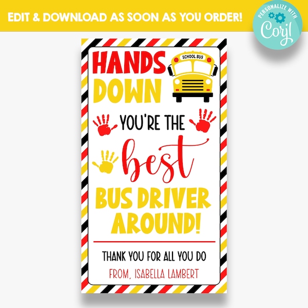 Bus Driver Thank You - Etsy