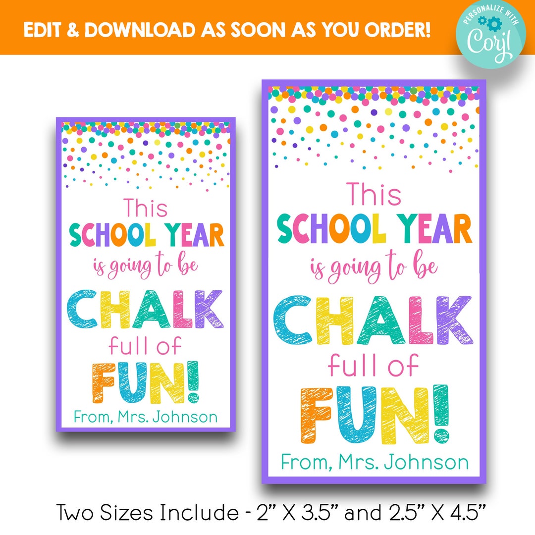 EDITABLE Back to School Treat Tags | Pastel This Year is Going to Be ...