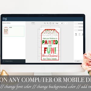 EDITABLE Hope Your Christmas is Painted With Fun Gift Tags | Kid's ...