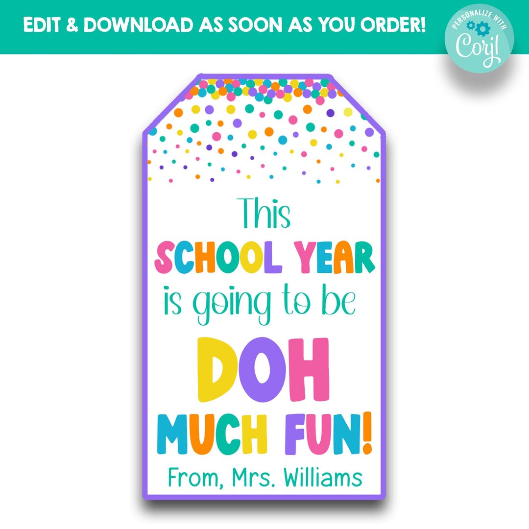 EDITABLE Pastel This Year is Going to Be Doh Much Fun Back to School ...