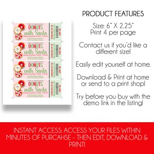 EDITABLE Donuts With Santa Flyer | Breakfast With Santa Flyer With ...