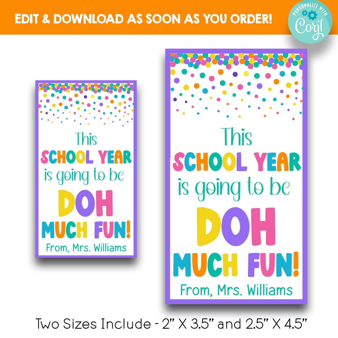 EDITABLE First Day of School Treat Tags | Pastel This Year is Going to ...