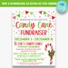 EDITABLE Candy Cane Fundraiser Flyer Holiday PTO Fundraising Flyers ...