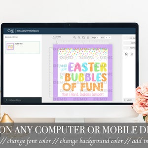 EDITABLE I Hope Your Easter is Bubbles of Fun Easter Treat Bag Tags ...