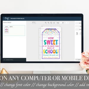 EDITABLE Pastel How Sweet It is to Have You Back at School Treat Bag ...