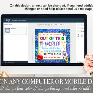 EDITABLE This School Year is Going to Be Out of This World Back to ...