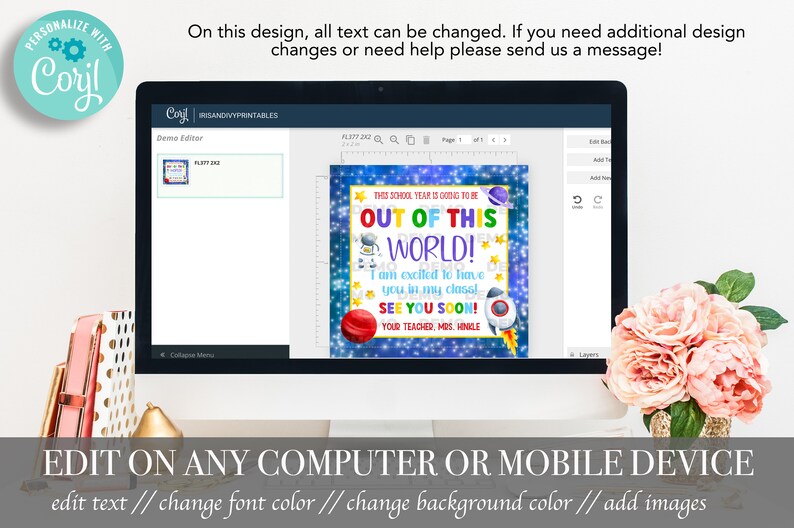 EDITABLE This School Year is Going to Be Out of This World Back to ...