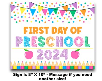 Pastel First Day of Mom's Day Out Sign Pastel Printable Back to School ...