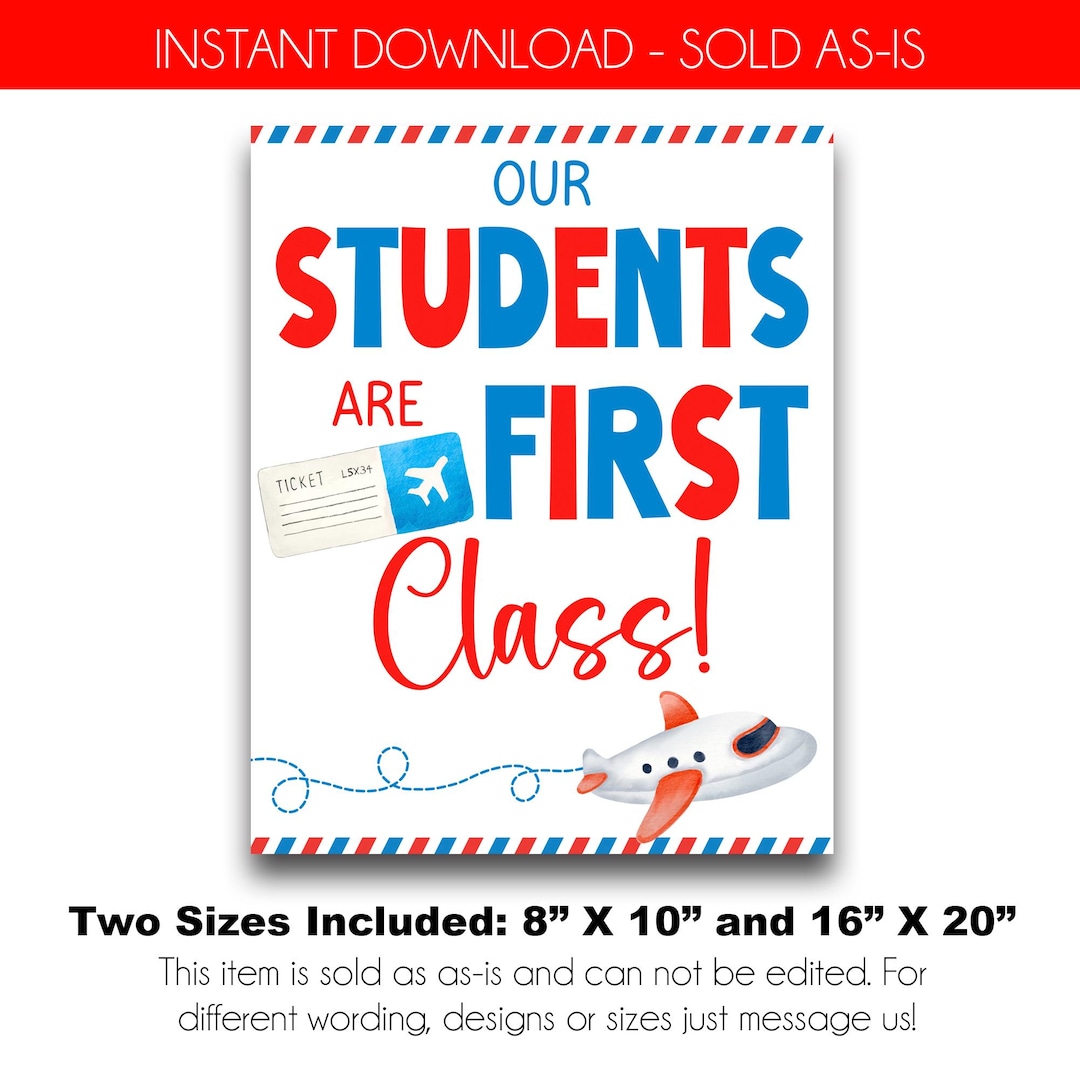 INSTANT DOWNLOAD | Our Students Are First Class Student Appreciation ...