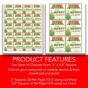 EDITABLE Squishing You a Merry Christmas Gift Tags | Kids Squish Toy ...