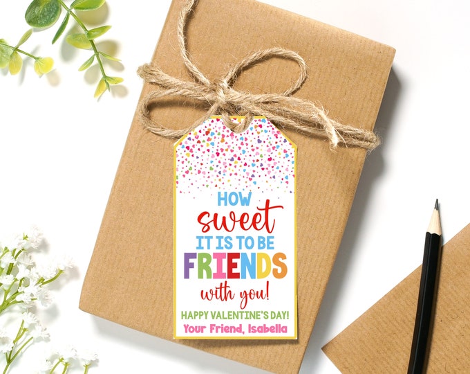 How Sweet It is to Be Friends With You Printable Valentine Gift Tags ...