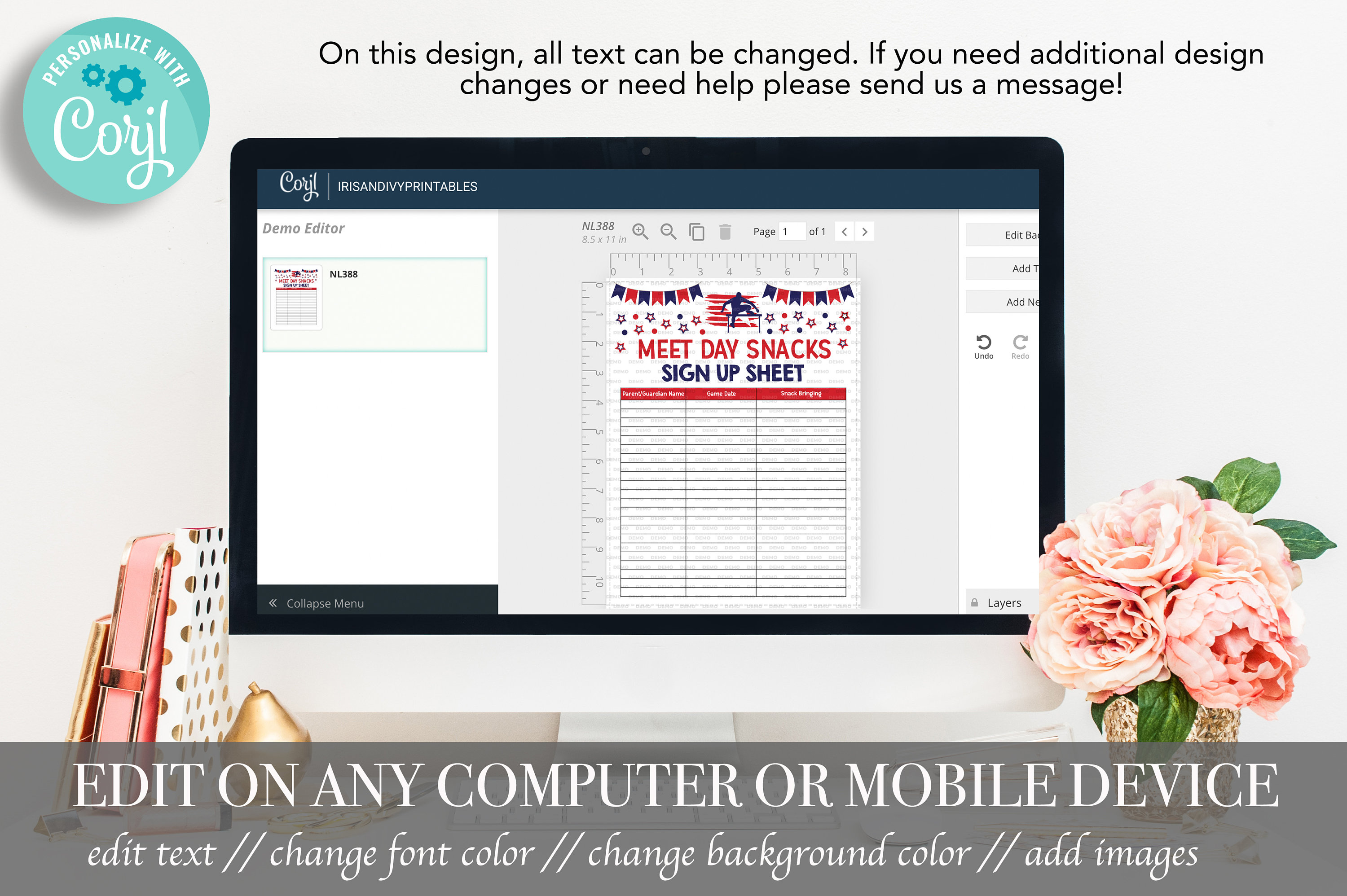 EDITABLE Track Meet Day Snack Sign up Sheet | Game Day Snacks Sign up ...