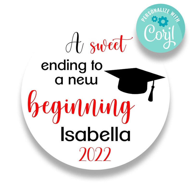 INSTANT DOWNLOAD Editable/printable Sweet Ending Graduation - Etsy