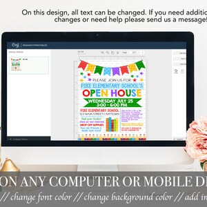 EDITABLE Back to School Open House Flyer | Printable Back to School ...
