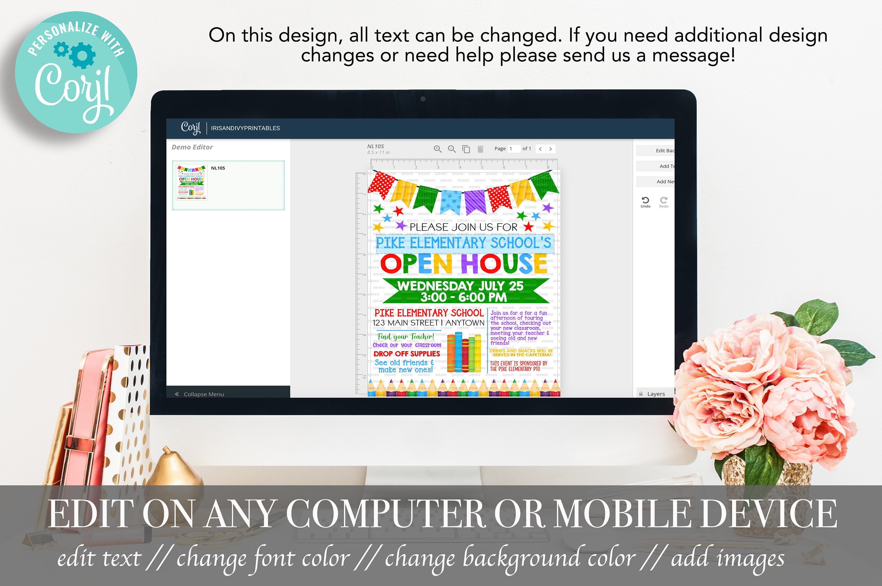 EDITABLE Back to School Open House Flyer Printable Back to - Etsy