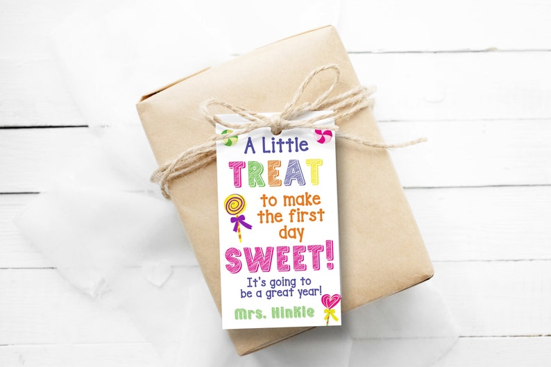 Editable Sweet Treat Welcome Back to School Tags | Printable First Day ...
