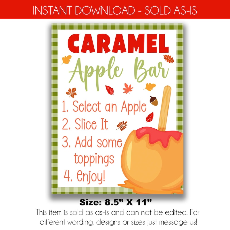 Caramel Apples - Etsy