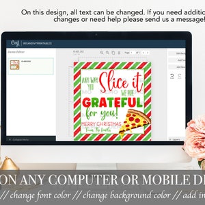 EDITABLE Pizza Gift Tags | Christmas Gift Tags | Any Way You Slice It ...