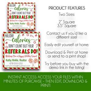EDITABLE Holiday Calories Don't Count but Your Referrals Do Candy Treat ...