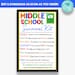 EDITABLE Middle School Survival Kit Gift Tags Back to School - Etsy