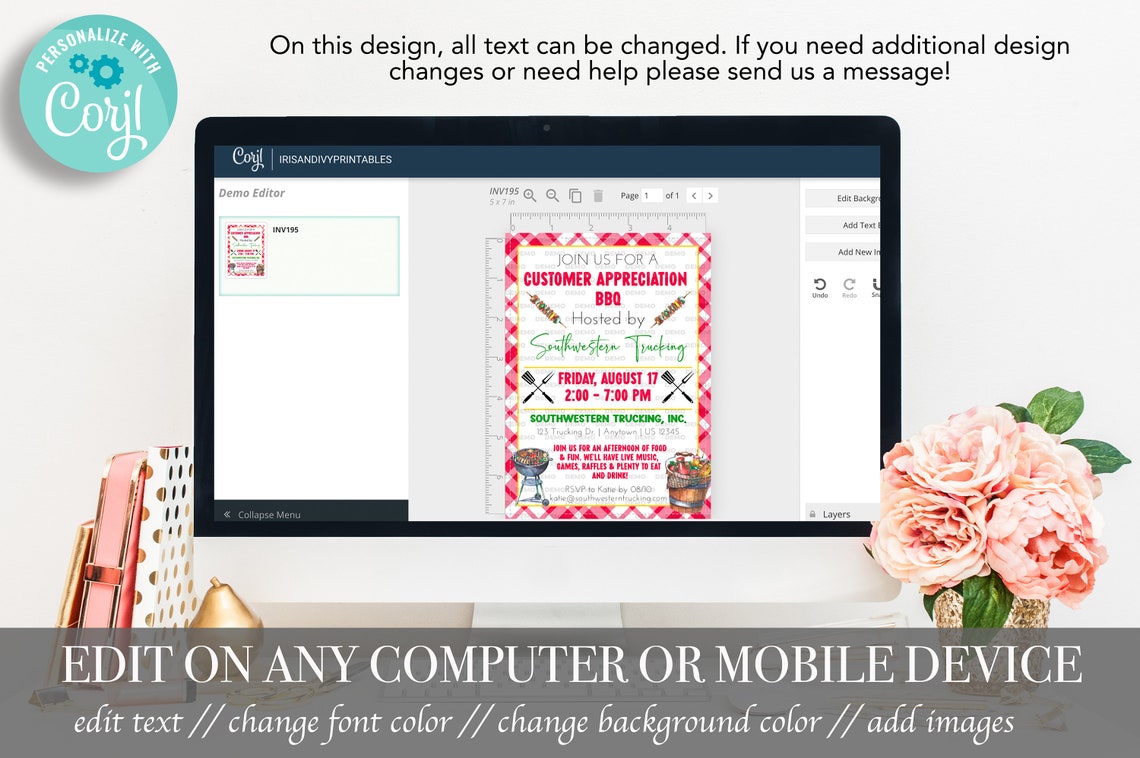EDITABLE Customer Appreciation BBQ Invitation | Customer Appreciation ...