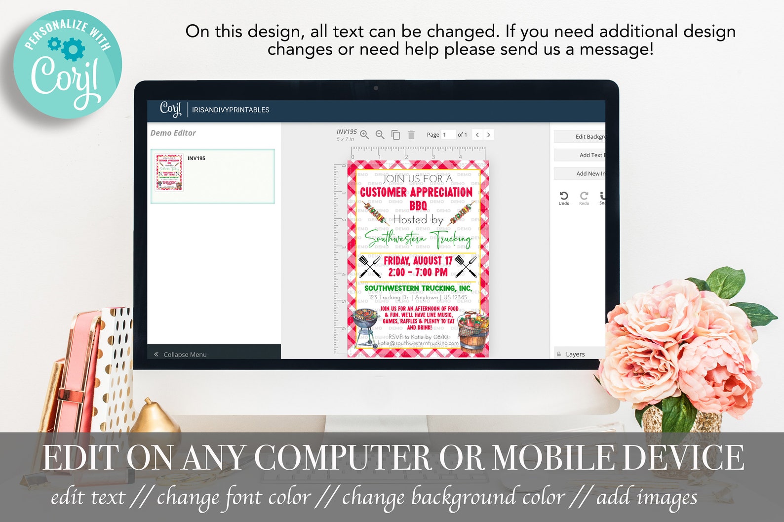 EDITABLE Customer Appreciation BBQ Invitation | Customer Appreciation ...