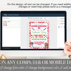 EDITABLE Customer Appreciation BBQ Invitation | Customer Appreciation ...